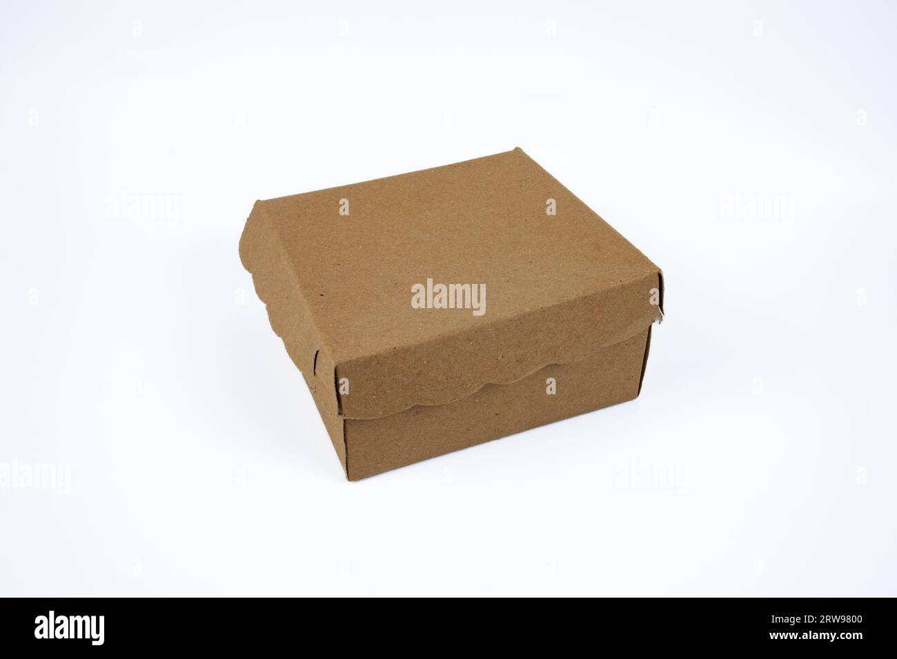 close up of brown food container isolated on white background Stock ...