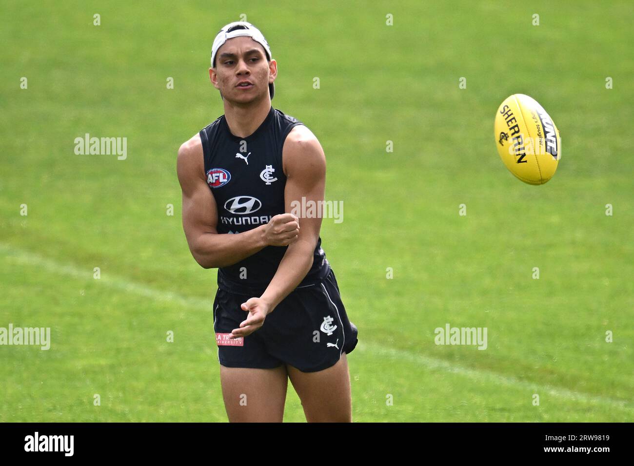 Melbourne, Australia. 18th Sep, 2023. Jesse Motlop of Carlton during an ...