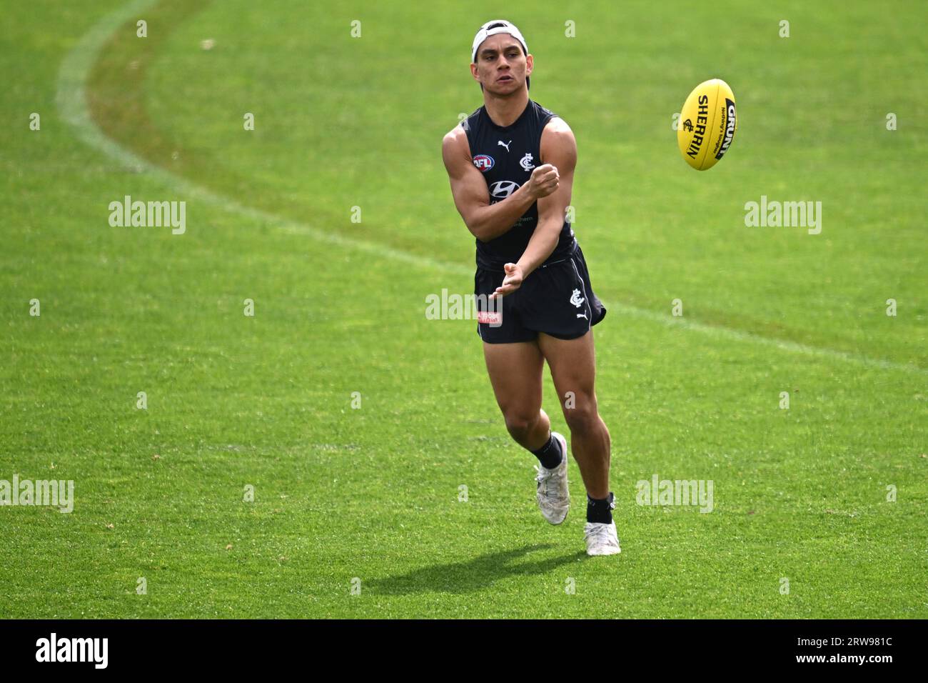 Melbourne, Australia. 18th Sep, 2023. Jesse Motlop of Carlton during an ...