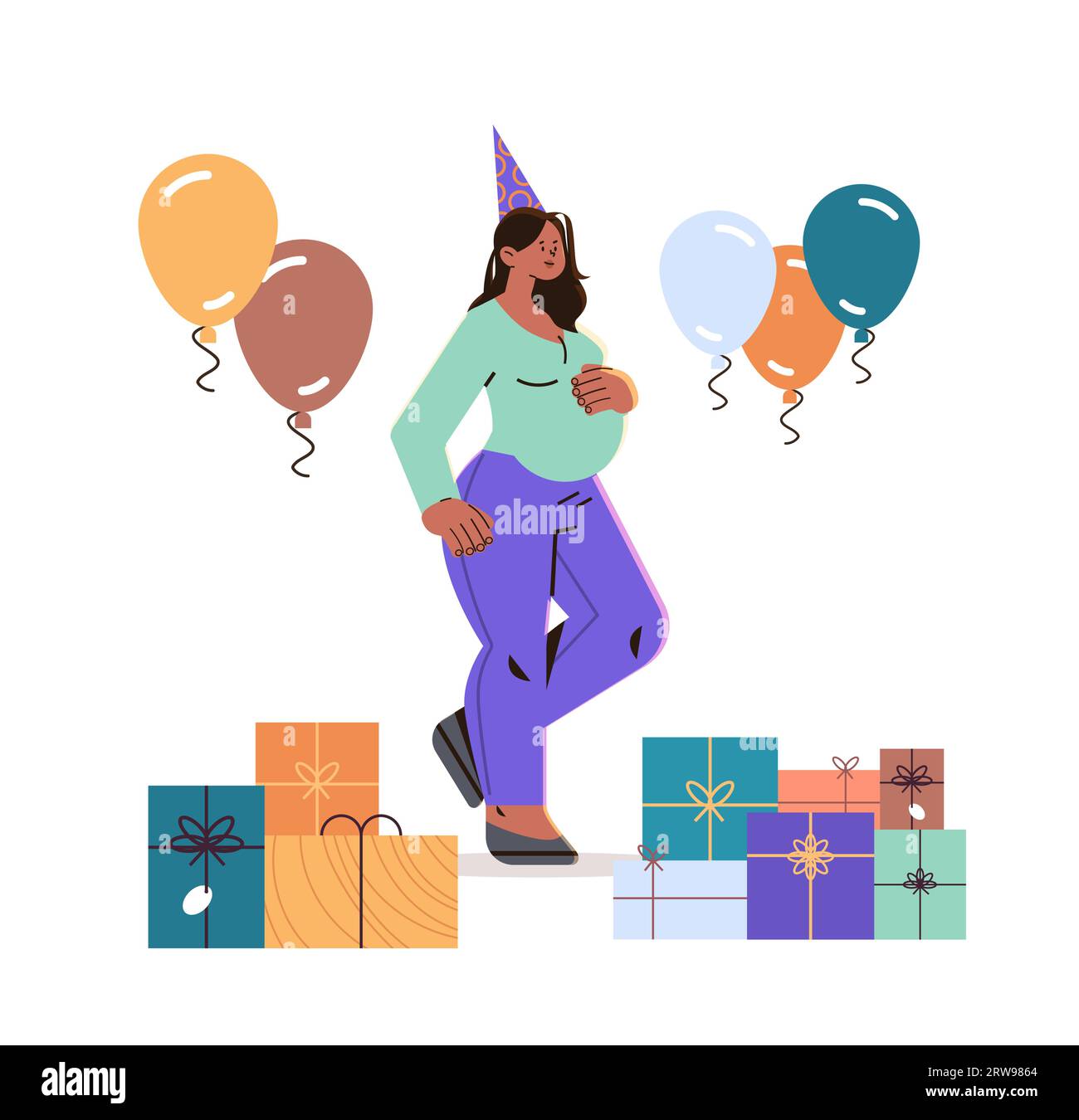 pregnant woman celebrating baby shower event pregnancy motherhood ...