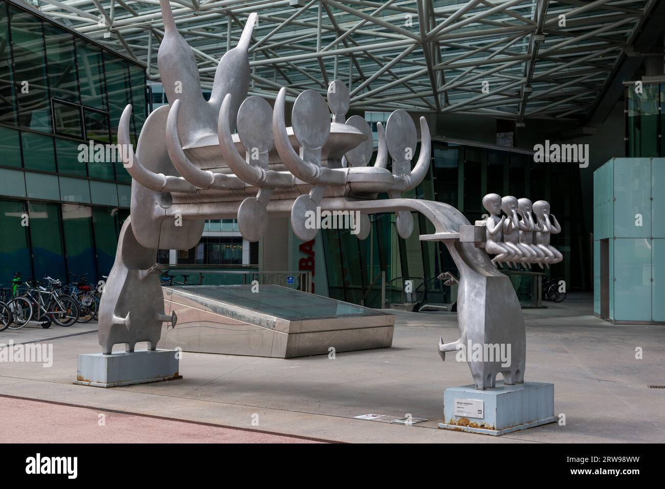 Vienna, Austria - June 14, 2023: Surreal sculpture by the Austrian ...