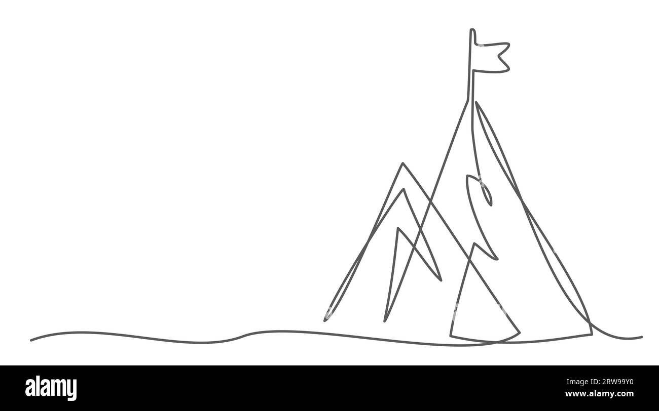 Goal One line drawing isolated on white background Stock Vector Image ...