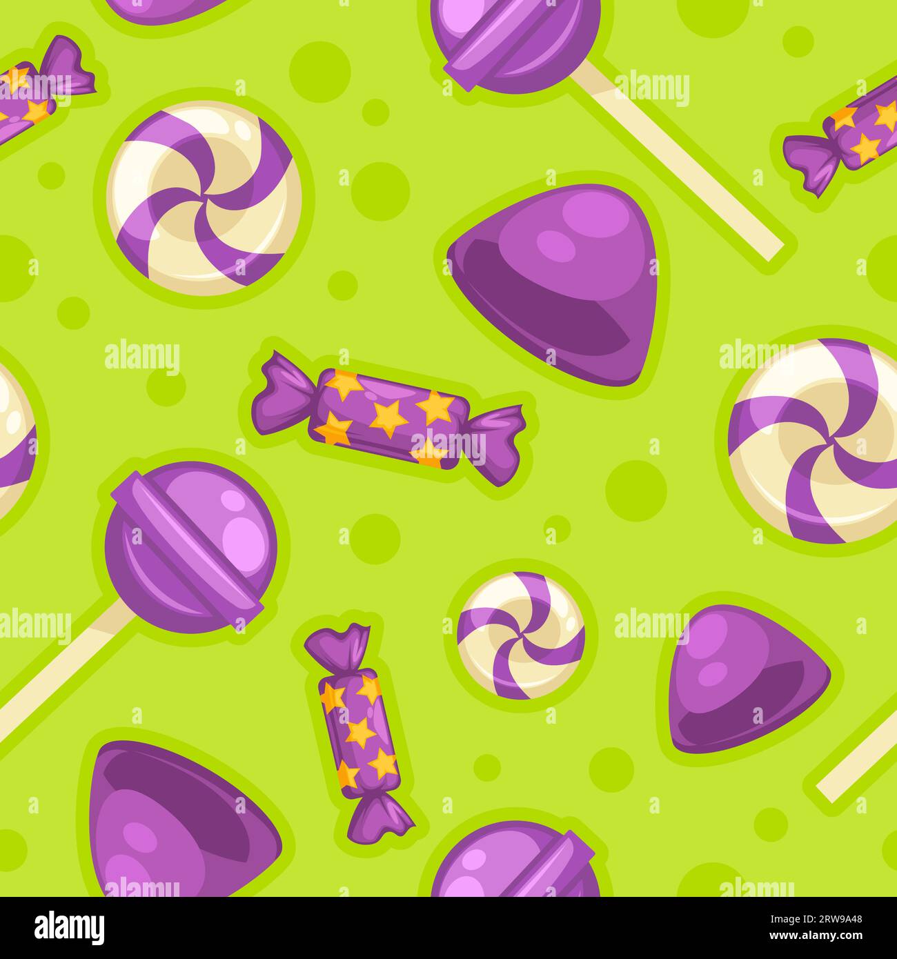 Candies in wraps and lollipops, sweets dessert Stock Vector Image & Art ...