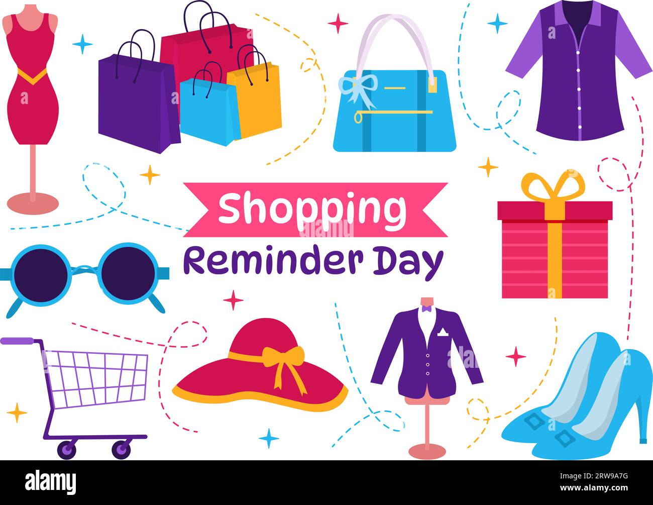 Shopping reminder day Cut Out Stock Images & Pictures - Alamy