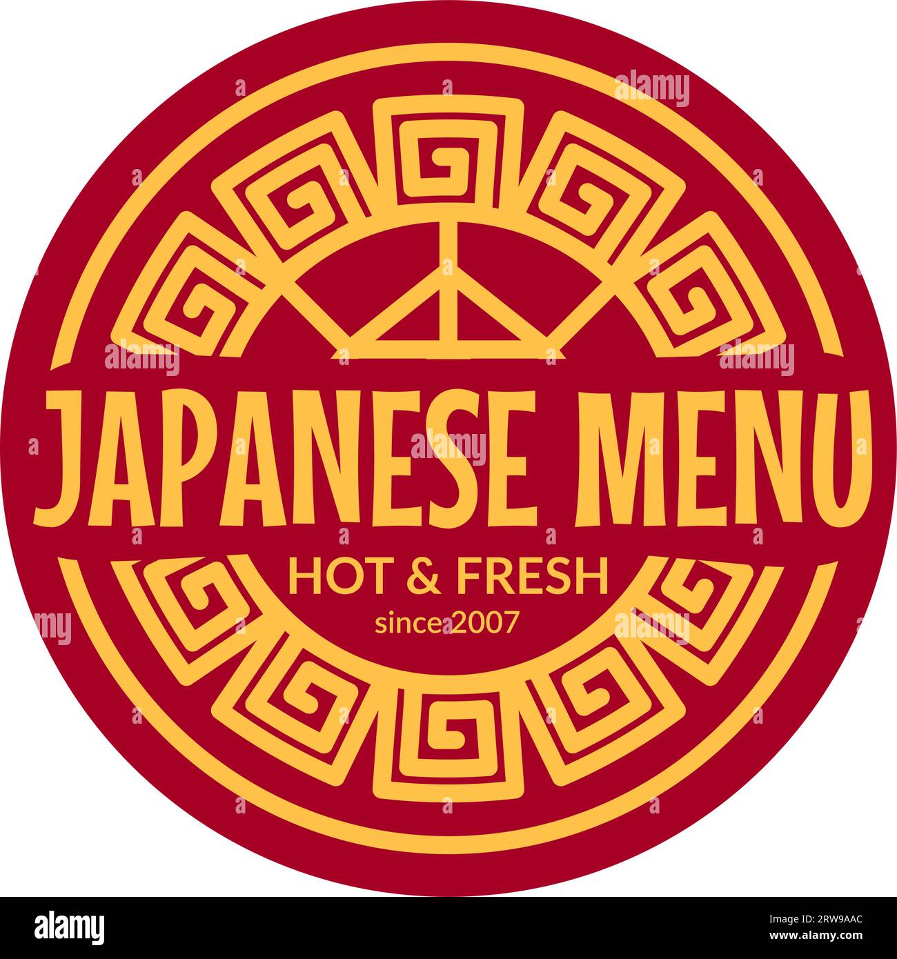 Japanese menu, tasty asian food label or logo Stock Vector Image & Art ...