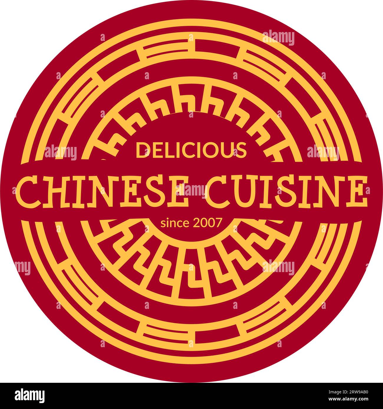 Chinese cuisine and food, emblem or logotypes Stock Vector Image & Art ...