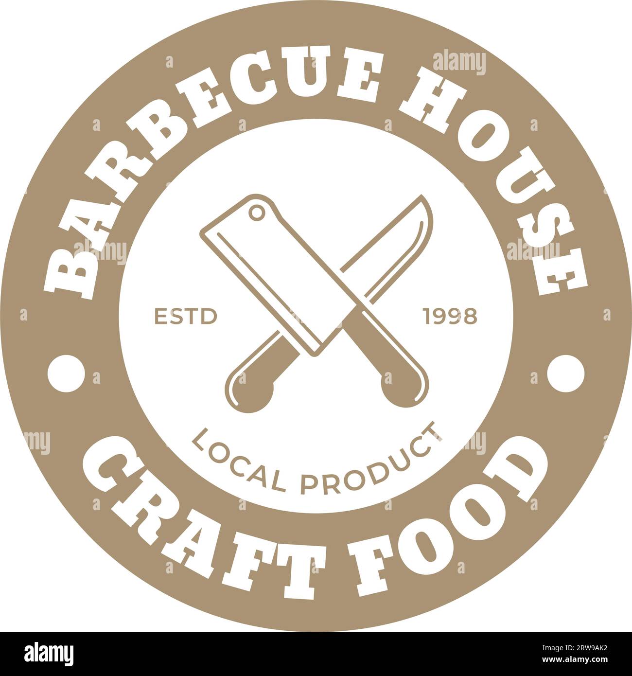 Barbeque house, craft food, local product logo Stock Vector Image & Art ...