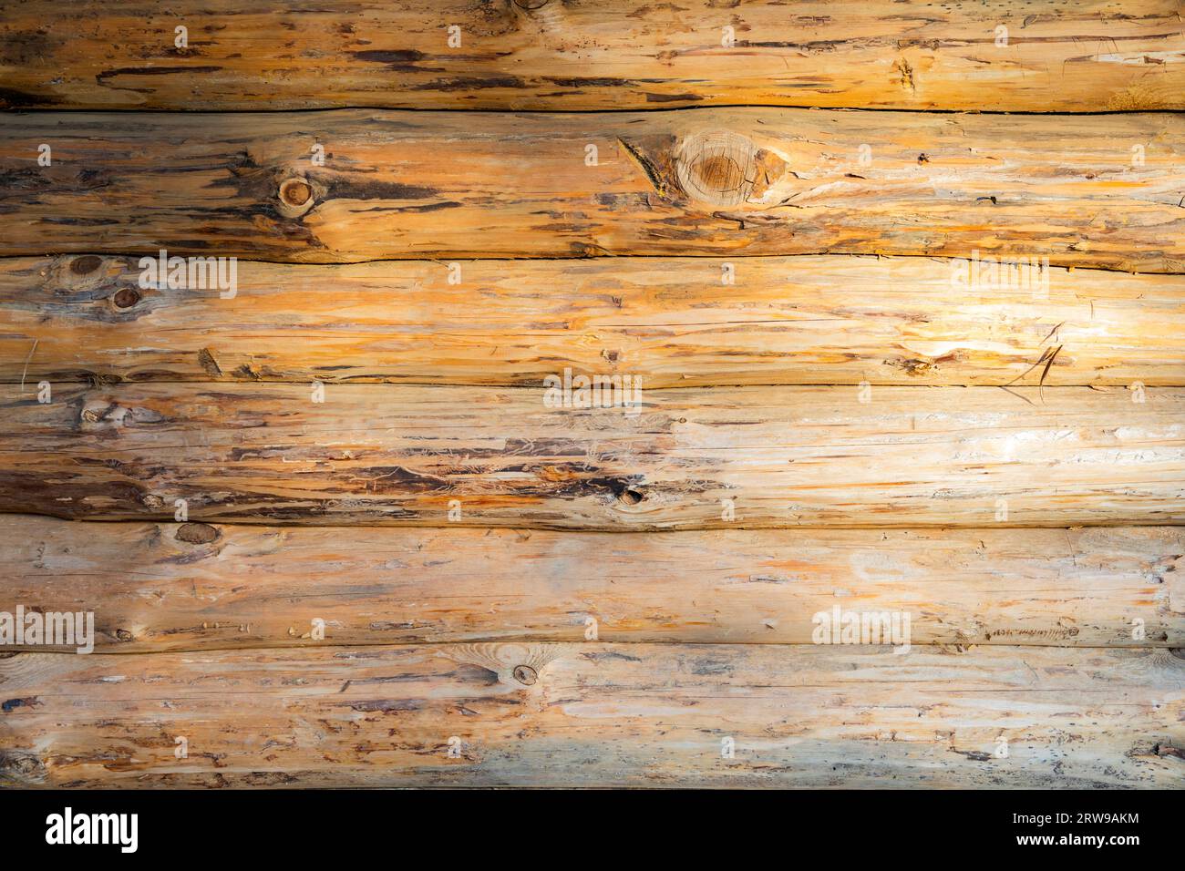 Modern Hand Hewn Natural Log Cabin Wall Facade Fragment Texture. Rustic ...