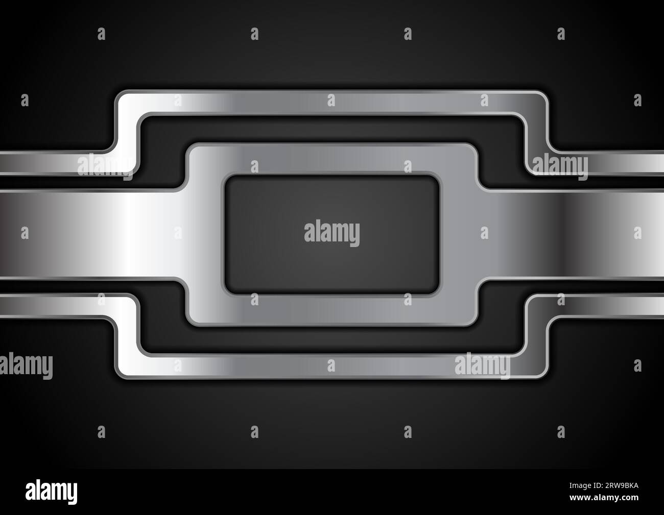 Silver metallic abstract technology background. Vector modern design ...