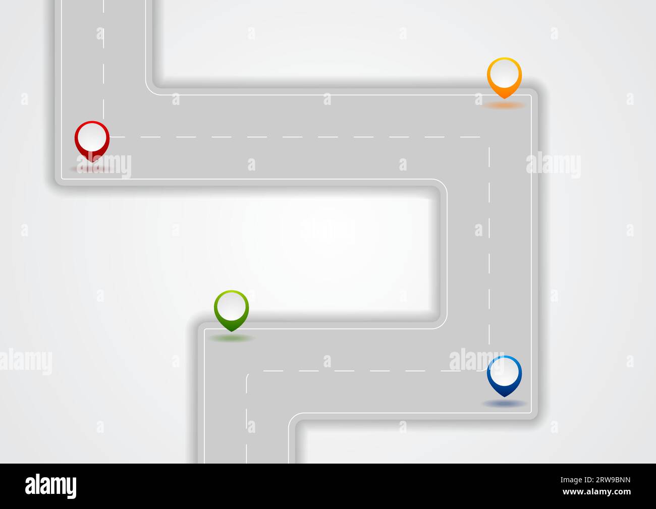 Grey abstract road infographics design. Vector tech template background ...