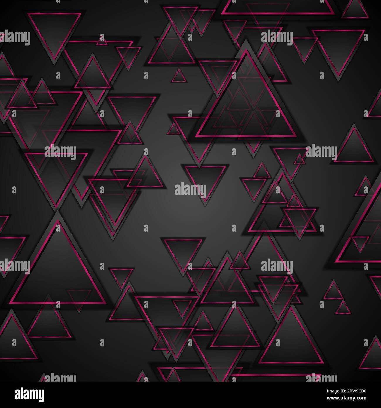 Black and purple triangles abstract geometric graphic design. Dark tech background. Vector ...