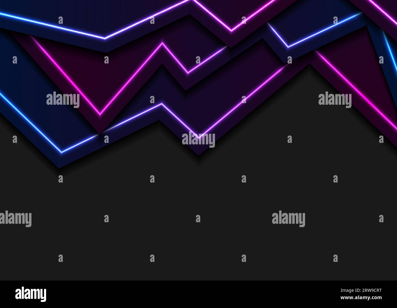 Corporate technology abstract background with blue purple neon glowing ...