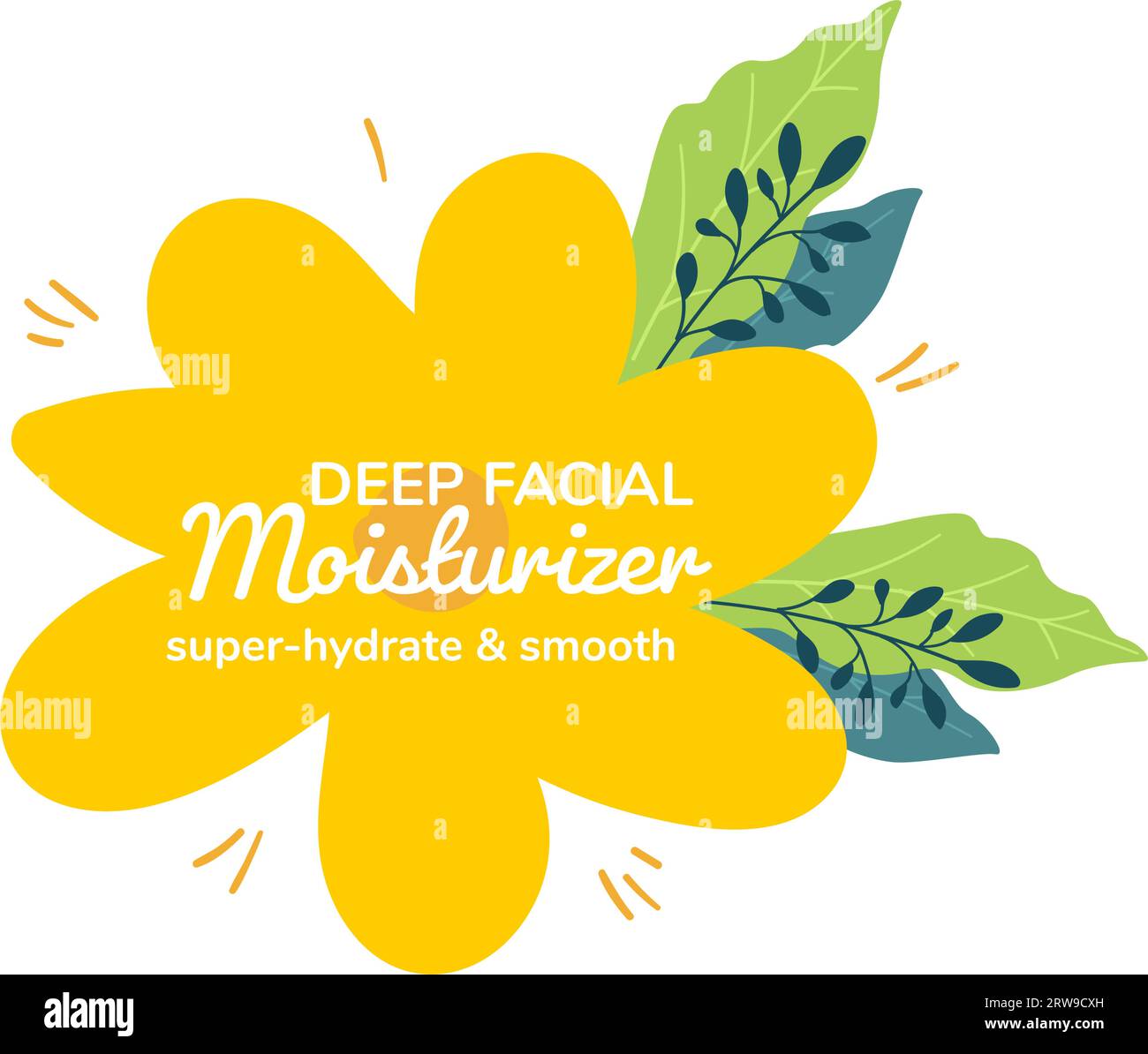 Deep facial moisturizer super hydrate and smooth Stock Vector Image ...