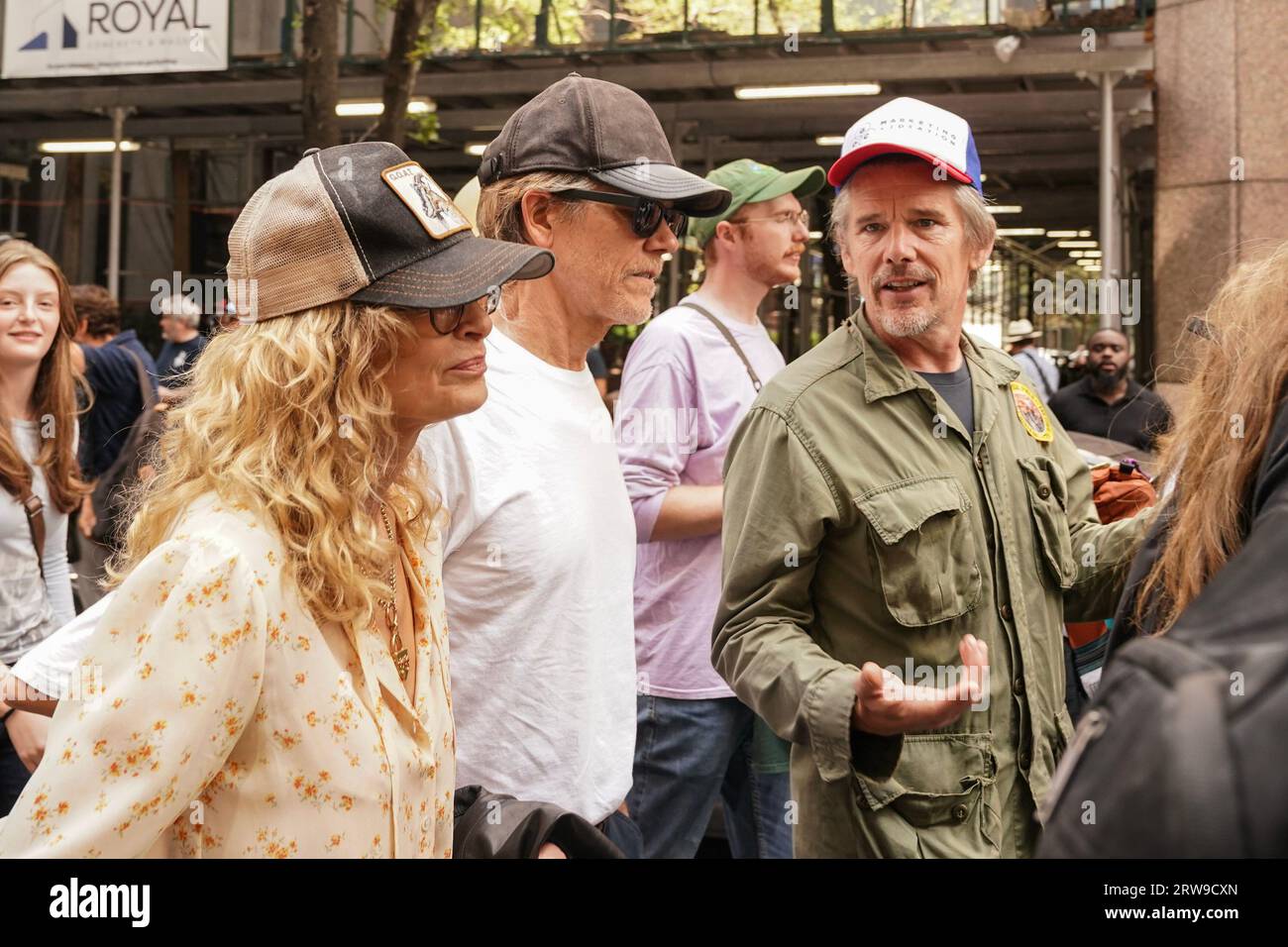 New York, USA. 17th Sep, 2023. Ethan Hawke, Kyra Sedgewick and Kevin ...