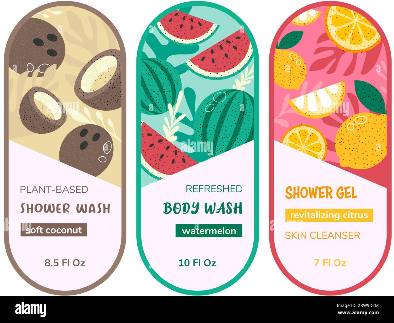 Shower wash and body gel, product packages vector Stock Vector Image ...