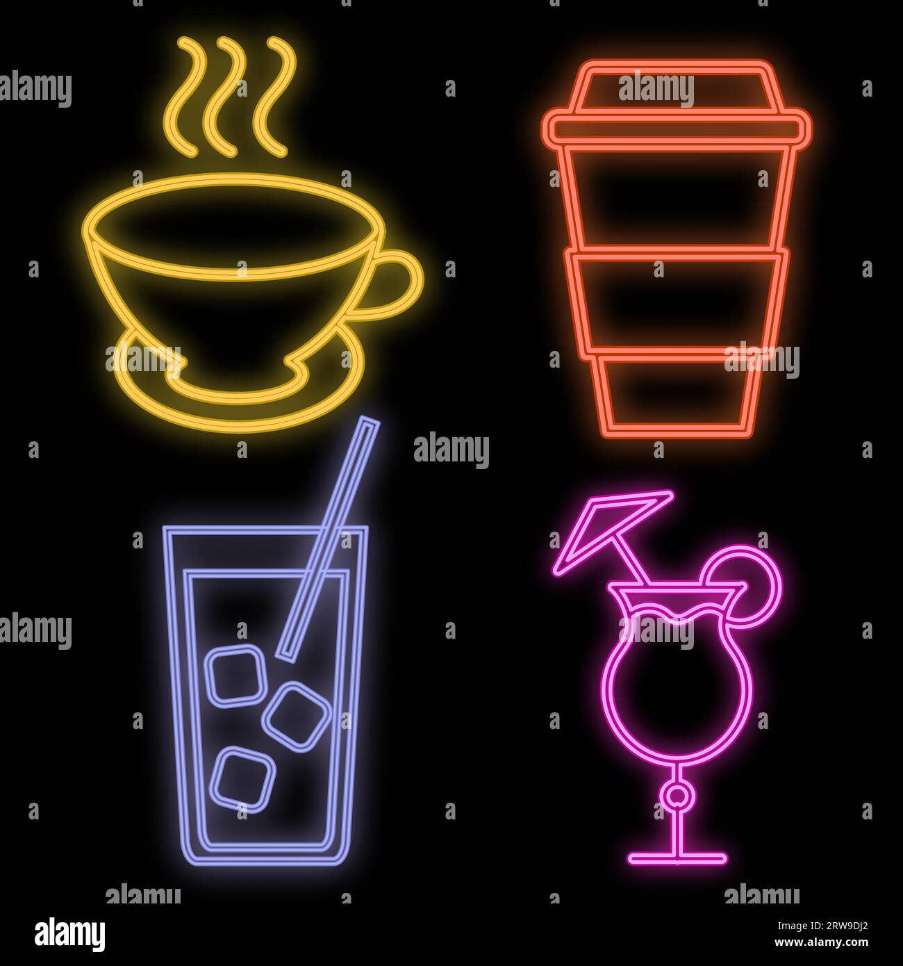 Bright colored drinks Stock Vector Images - Alamy