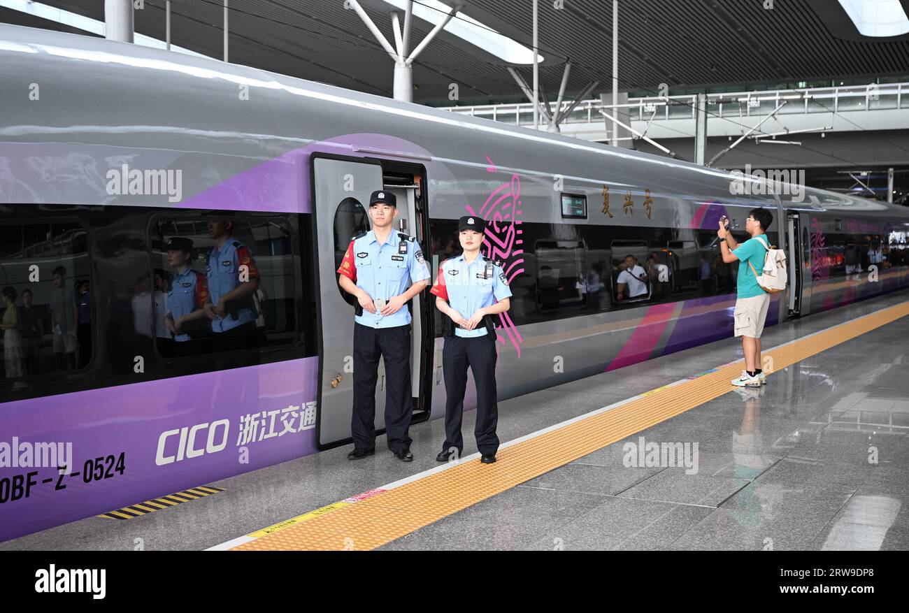 **CHINESE MAINLAND, HONG KONG, MACAU AND TAIWAN OUT** The Fuxing train ...