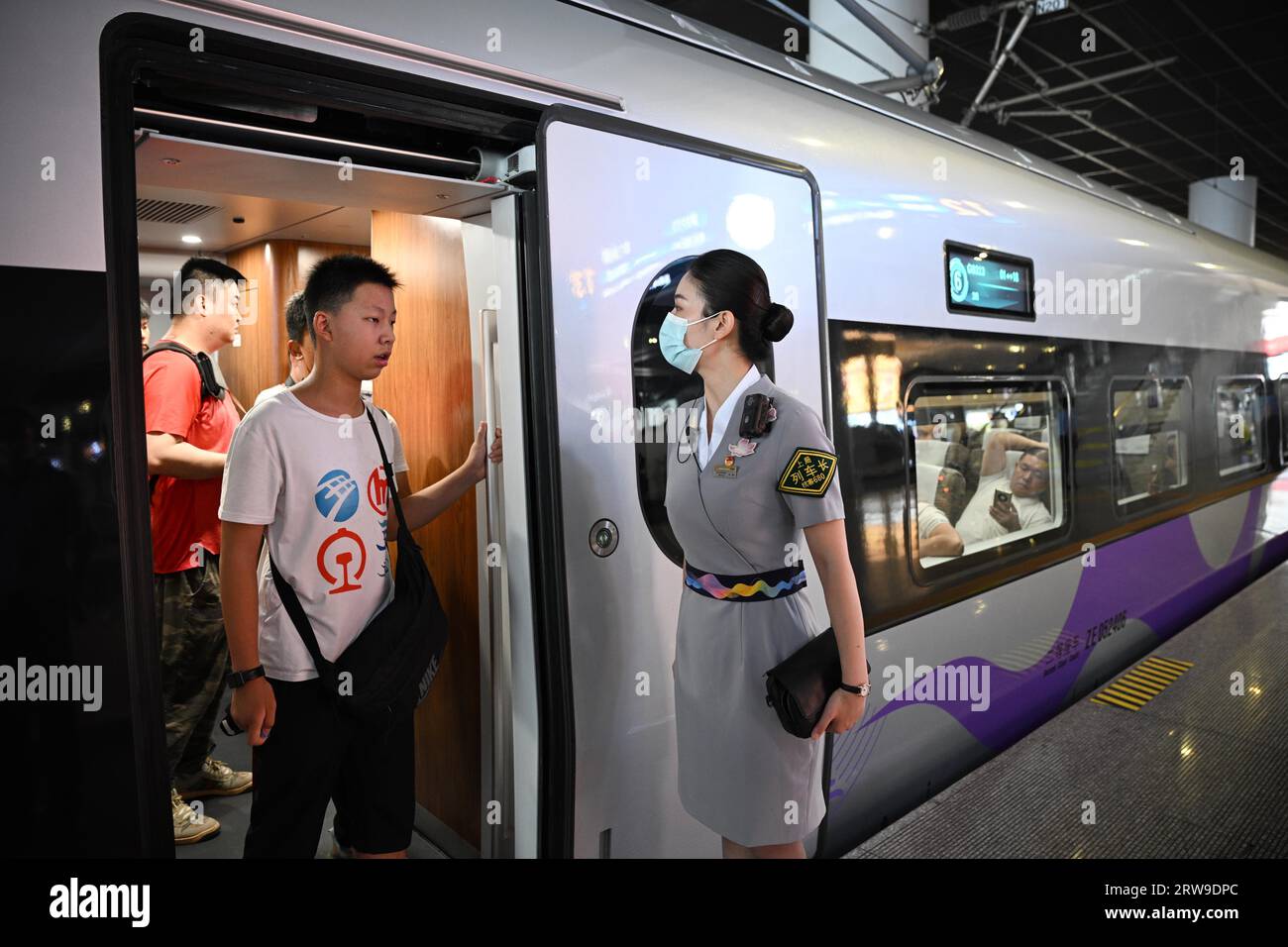 **CHINESE MAINLAND, HONG KONG, MACAU AND TAIWAN OUT** The Fuxing train ...