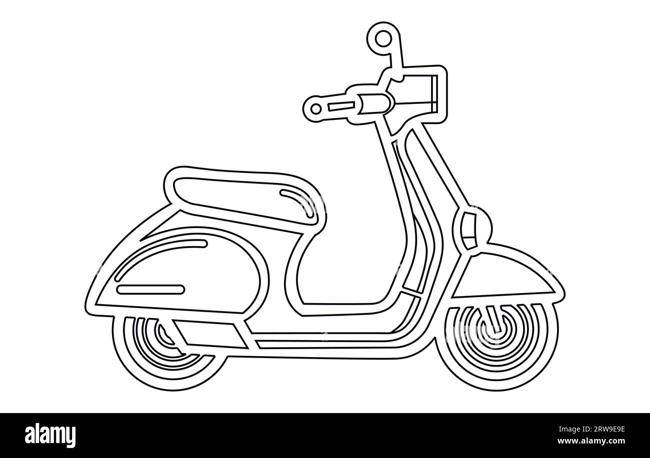 Electric scooter stock illustration Stock Vector Images - Alamy