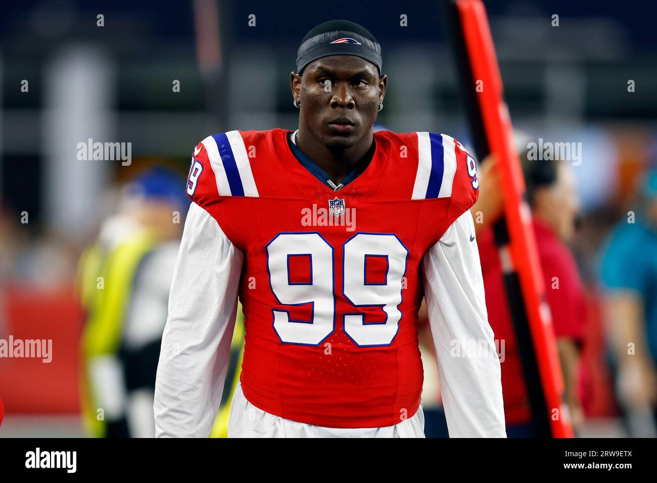 New England Patriots defensive end Keion White during an NFL football ...