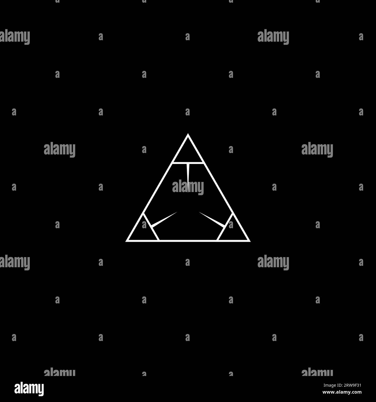 Cyberpunk style triangle HUD target. Futuristic GUI triangle target ...