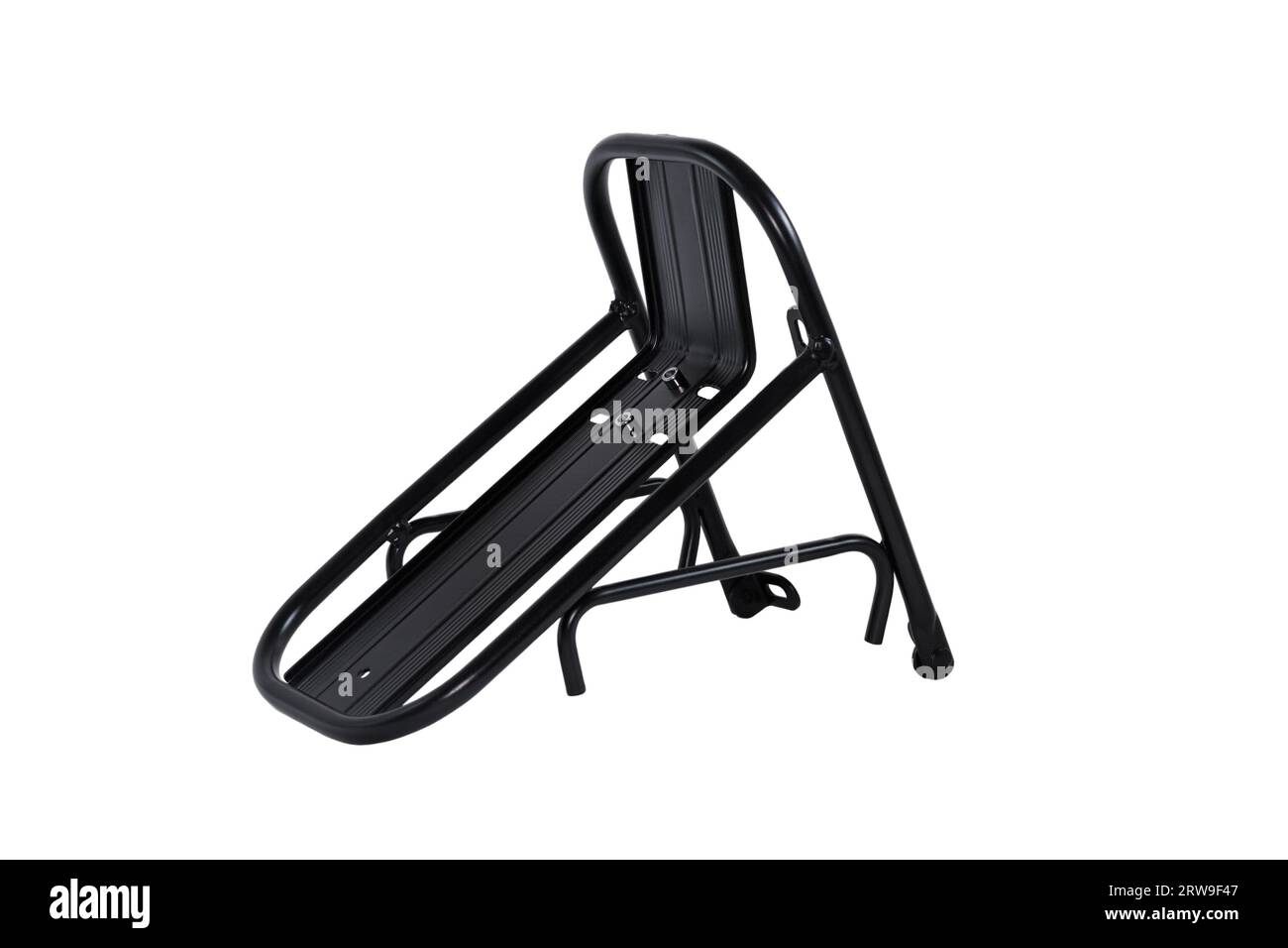 Bicycle rear rack. Close-up. Isolated on white background Stock Photo ...