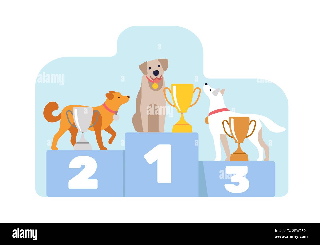 Domestic dogs on show with prizes for first, second and third places ...