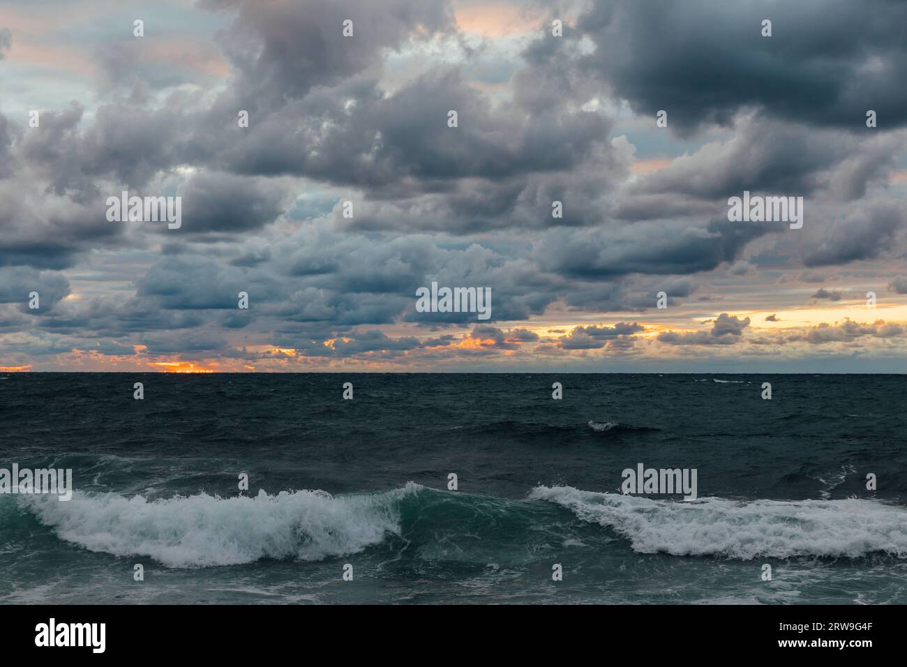 storm at sea sky with clouds nature sunset Stock Photo - Alamy