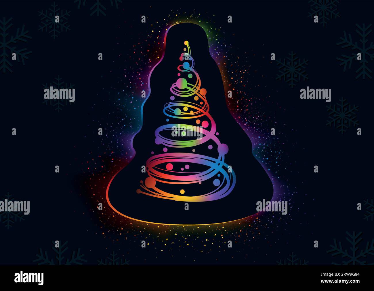 Rainbow Abstract Christmas Tree Stock Vector Image & Art - Alamy