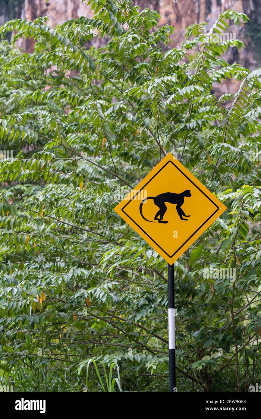 Beware monkey sign hi-res stock photography and images - Alamy