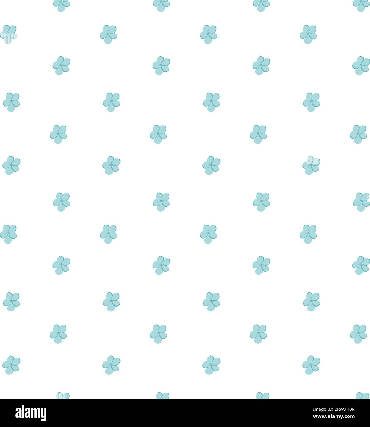 Cottagecore plaid gingham print wallpaper with blue floral seamless ...