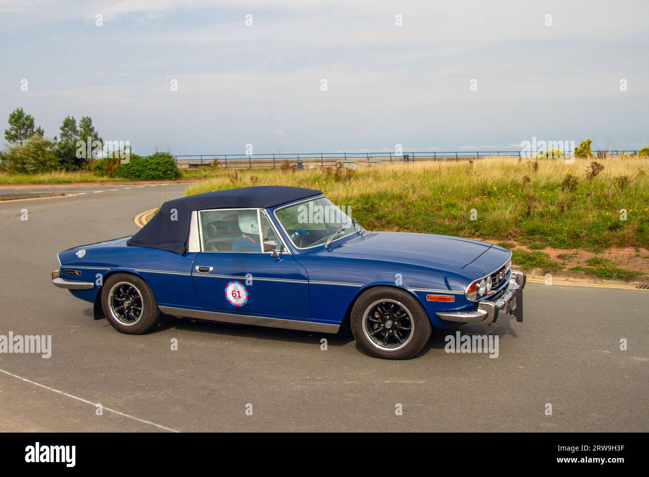1974 70s seventies Delft Blue Triumph Stag 2997cc at the Ocean Speed ...