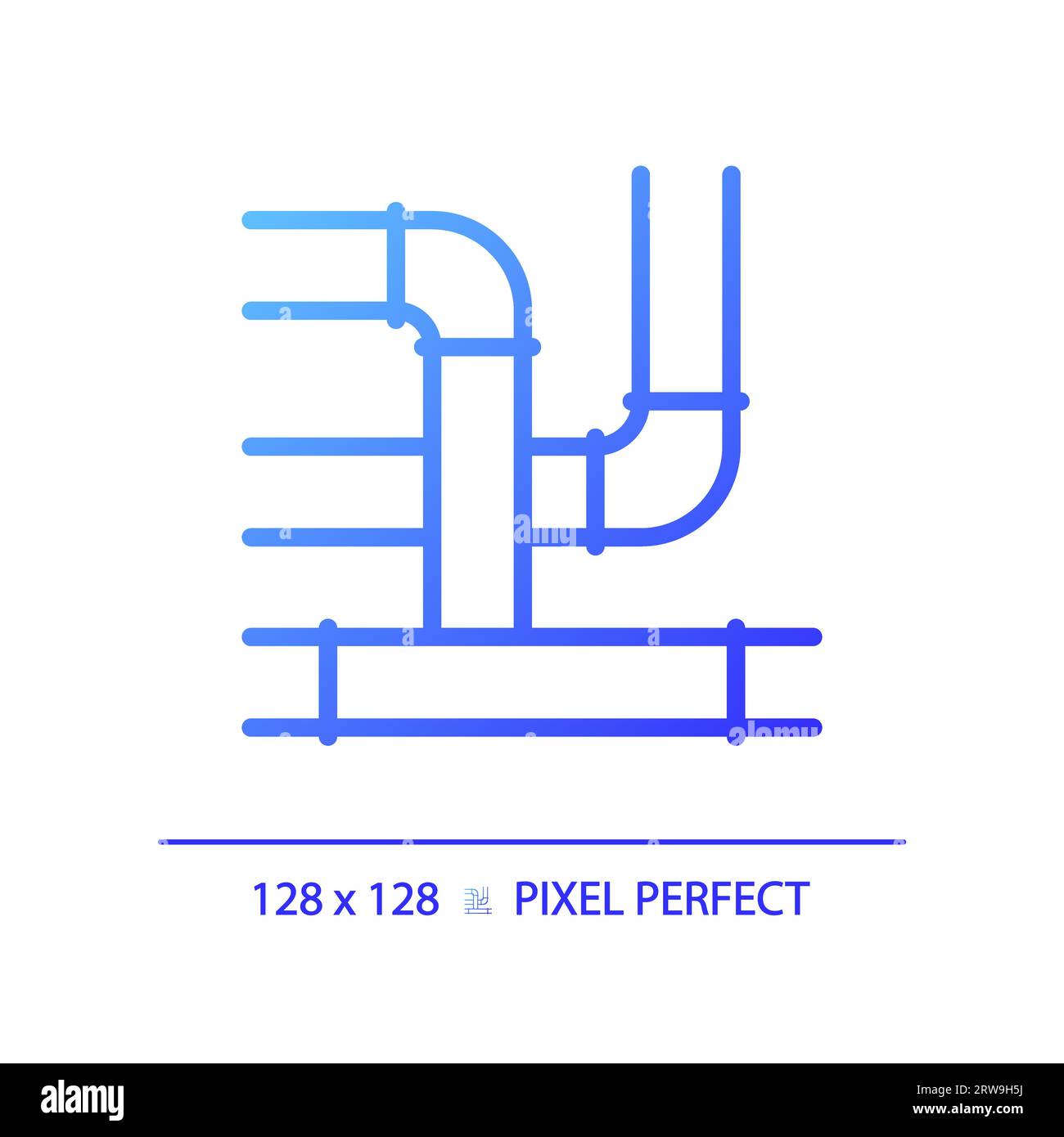 2D simple thin linear blue gradient icon Stock Vector Image & Art - Alamy