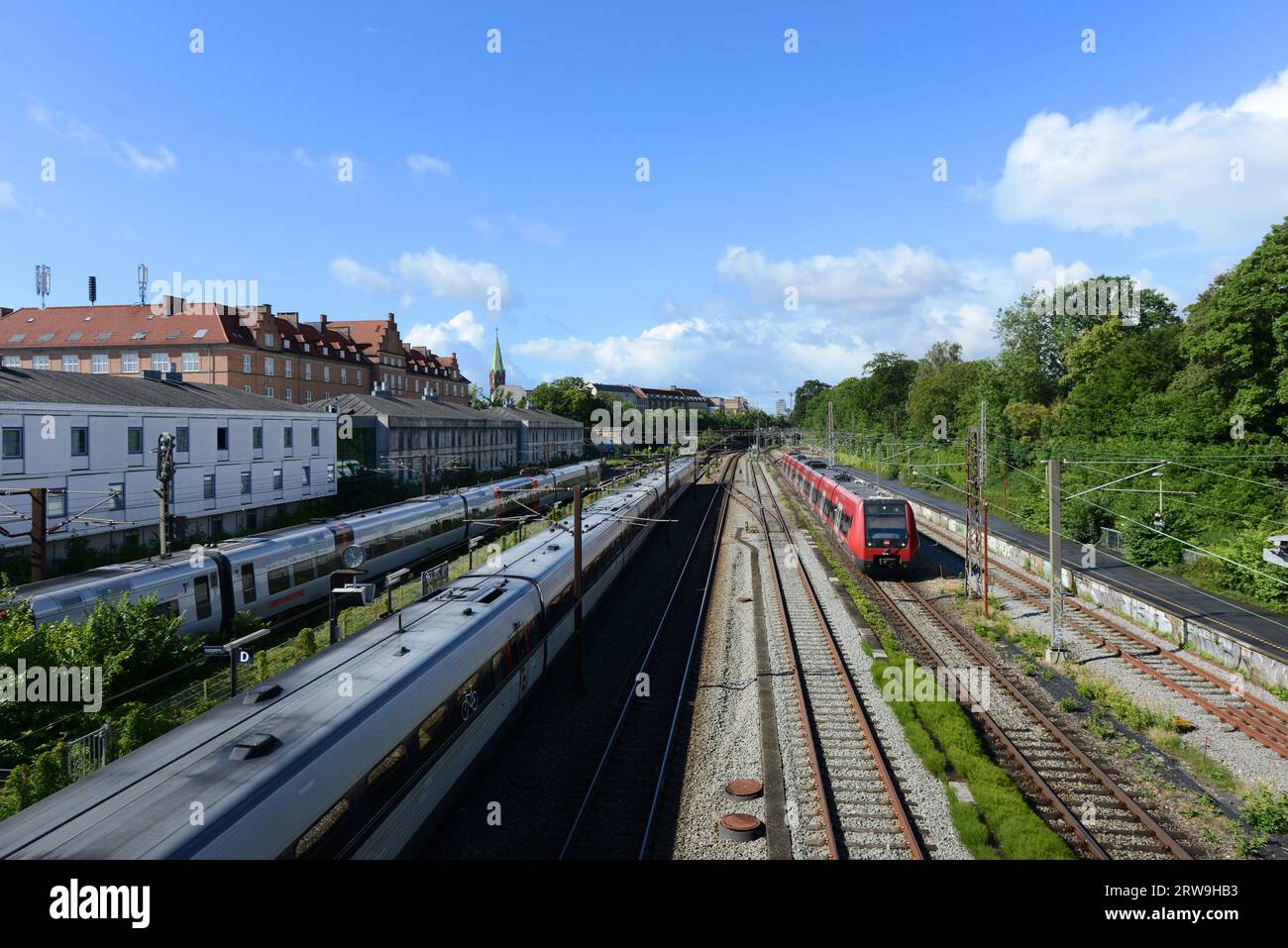 Danish trains in Copenhagen, Denmark Stock Photo - Alamy
