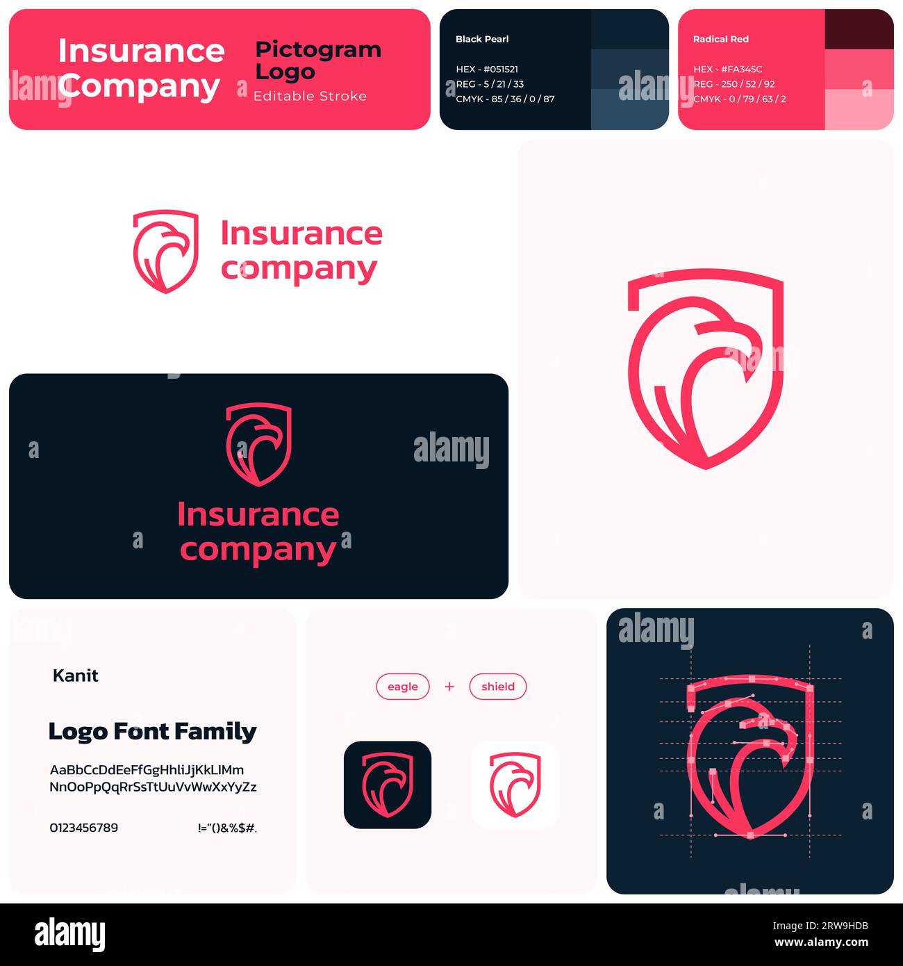 Eagle logo mockup hi-res stock photography and images - Alamy