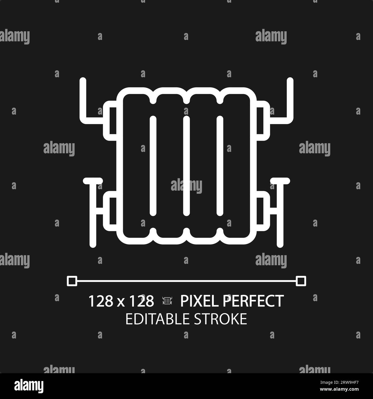 2D customizable thin linear white water heater icon Stock Vector Image & Art - Alamy
