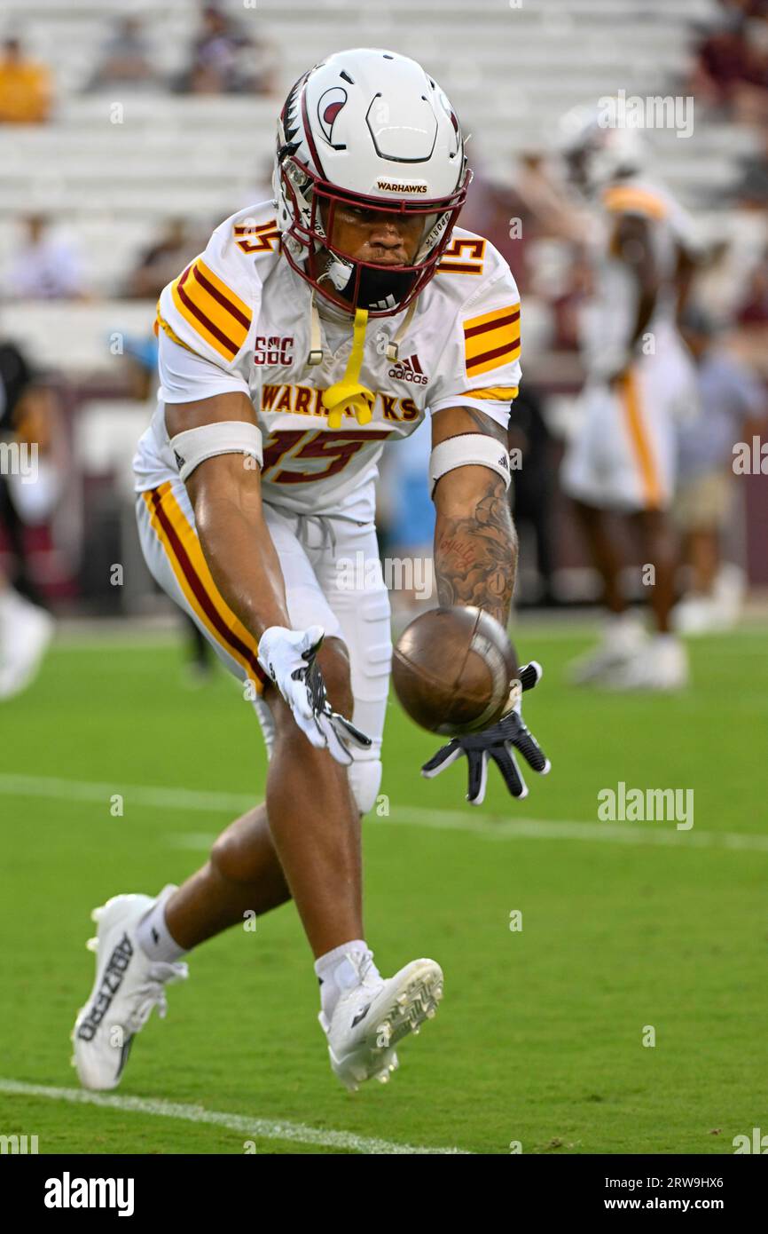 COLLEGE STATION, TX - SEPTEMBER 16: Louisiana Monroe Warhawks safety ...