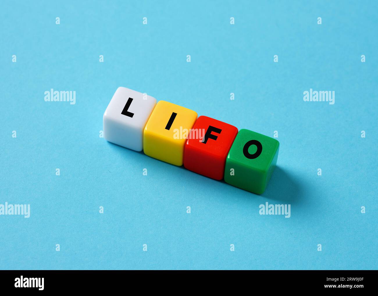 Last in first out LIFO concept. Business inventory or storage system ...