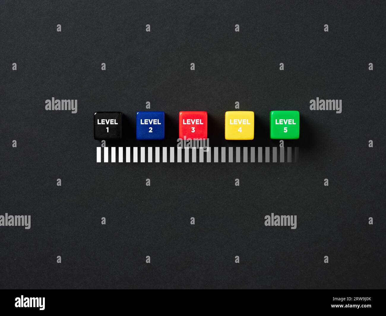 Development, level up and improvement. Completing a task and moving ...