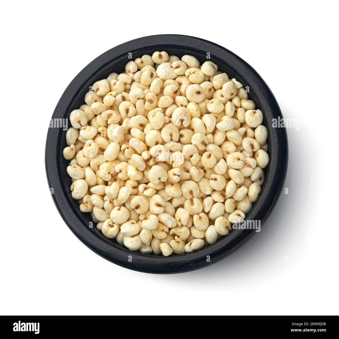 Puffed millet isolated on white background, top view Stock Photo - Alamy