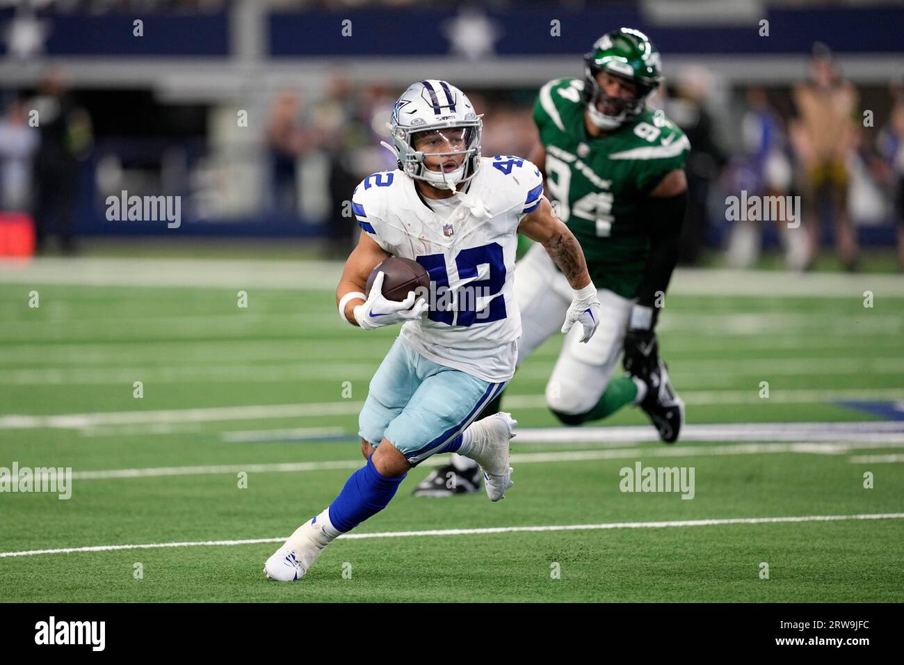 Dallas Cowboys running back Deuce Vaughn carries the ball during an NFL ...