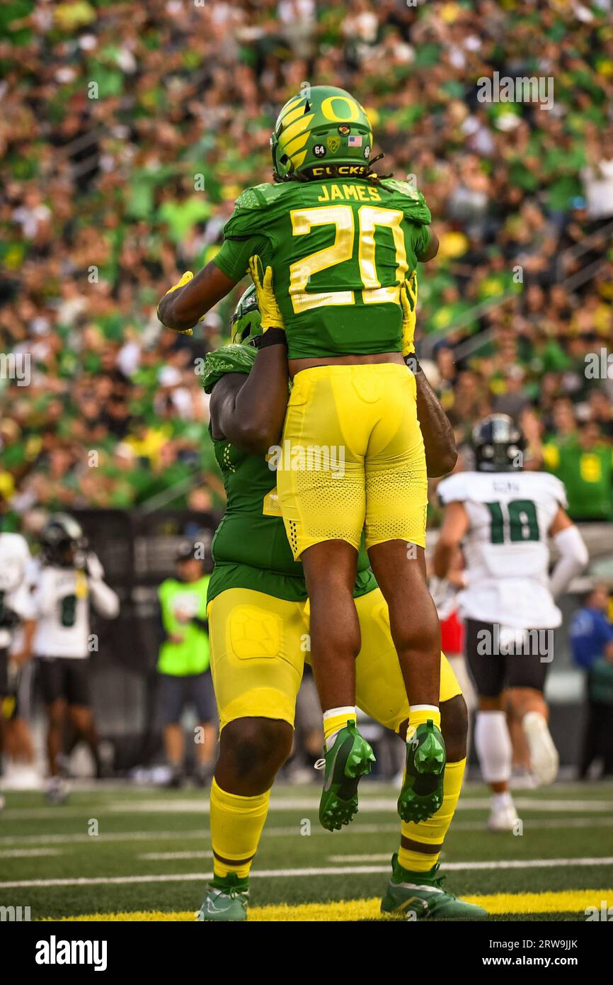 Eugene, United States. 16th Sep, 2023. Oregon Ducks running back Jordan ...