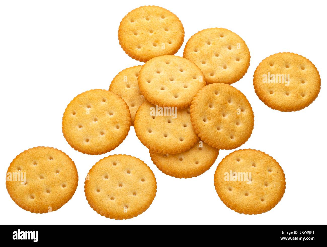 Round cracker isolated on white background, full depth of field Stock ...