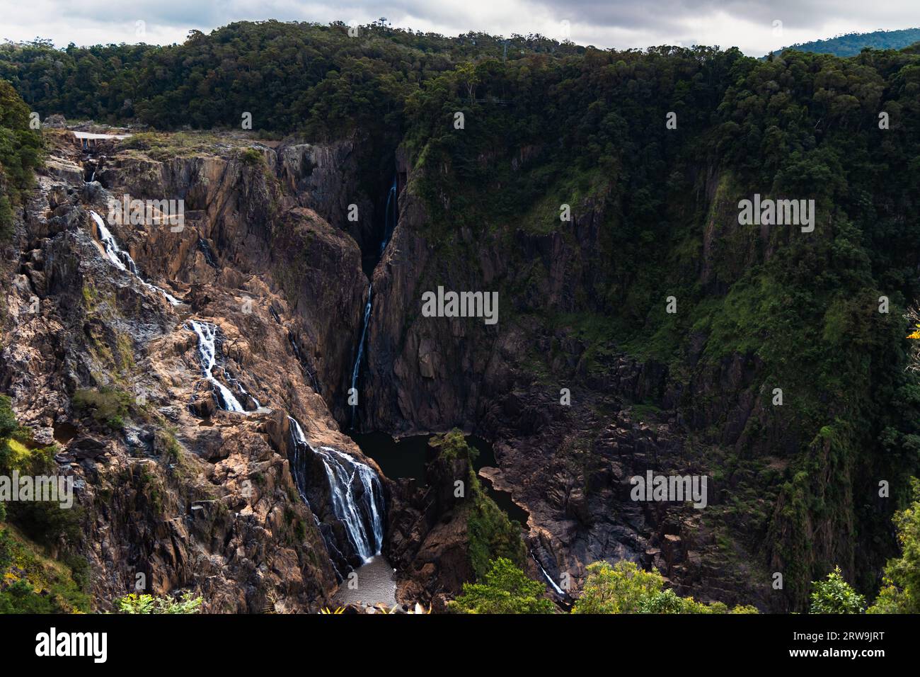 Barron Falls is a steep tiered cascade waterfall in Kuranda, Shire of ...