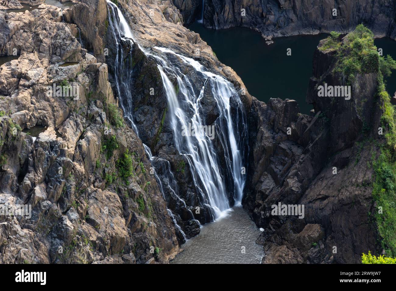 Barron Falls is a steep tiered cascade waterfall in Kuranda, Shire of ...