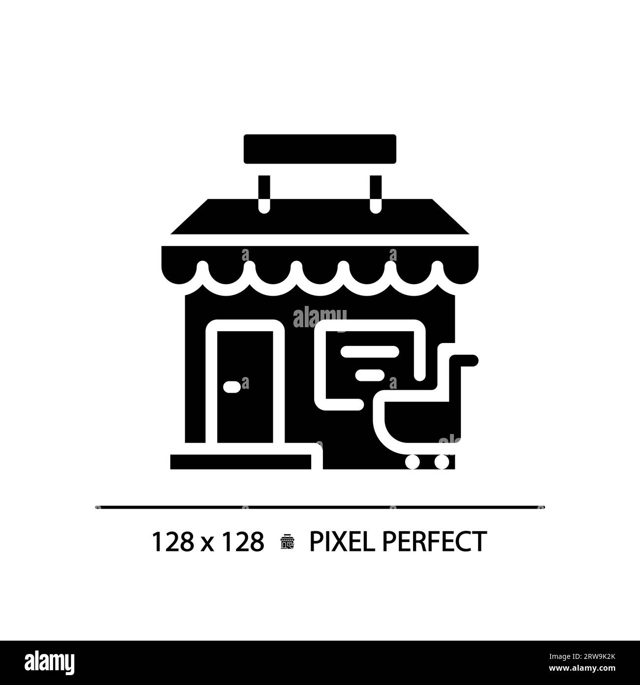 2D glyph style black store icon Stock Vector Image & Art - Alamy