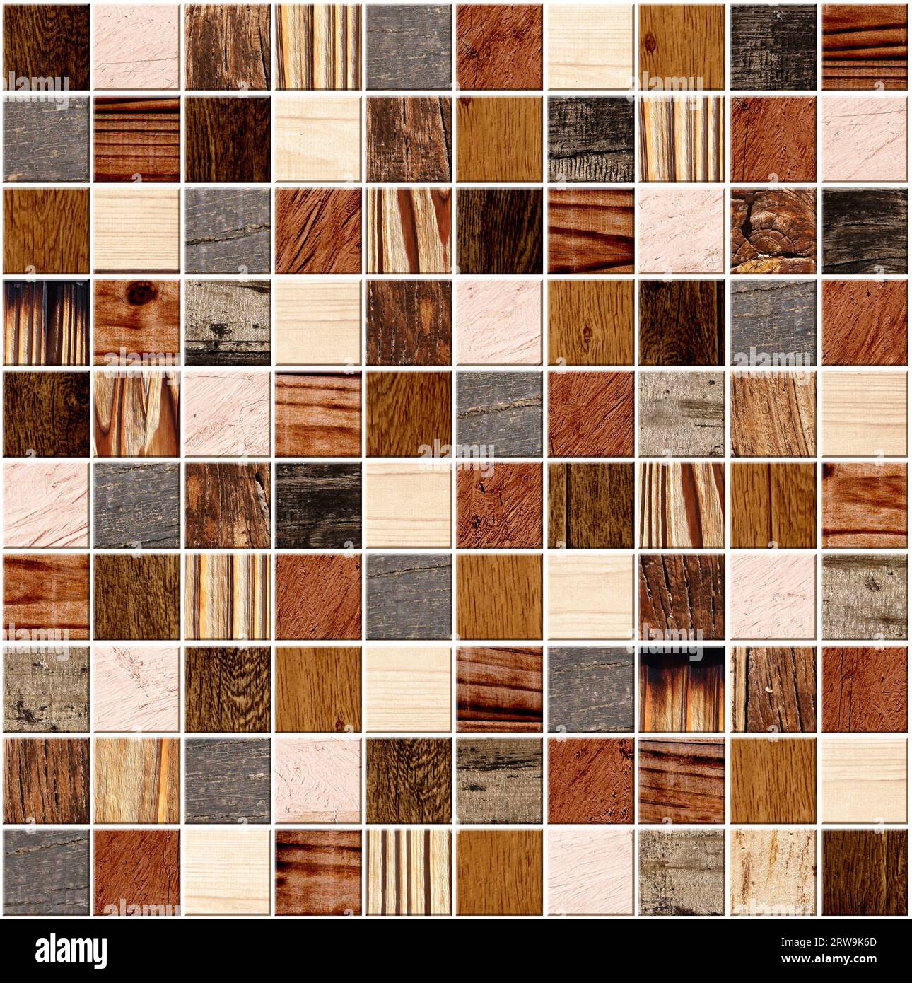Square background with wooden pattern of different colors. Samples ...