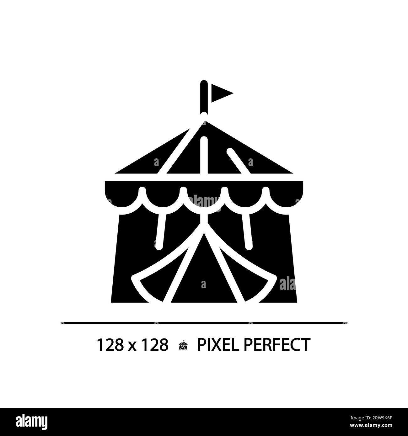 Black circus tent icon isolated Stock Vector Images - Alamy