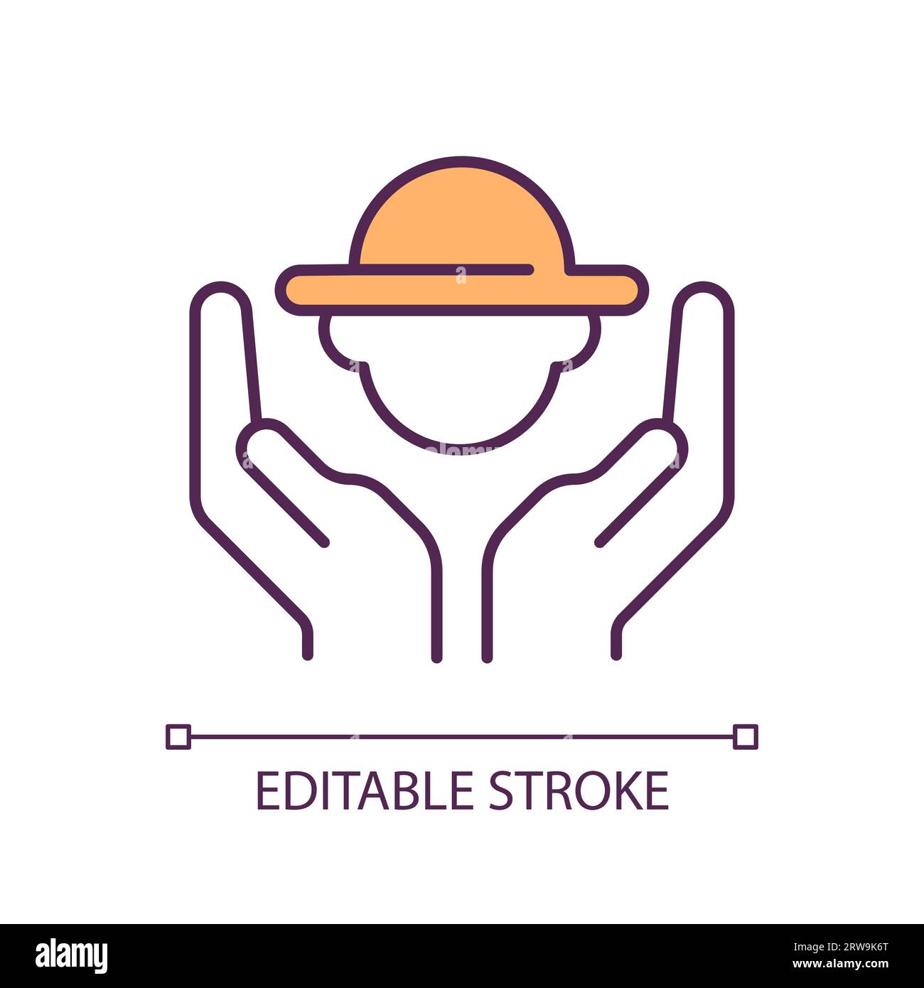 Worker protection RGB color icon Stock Vector Image & Art - Alamy