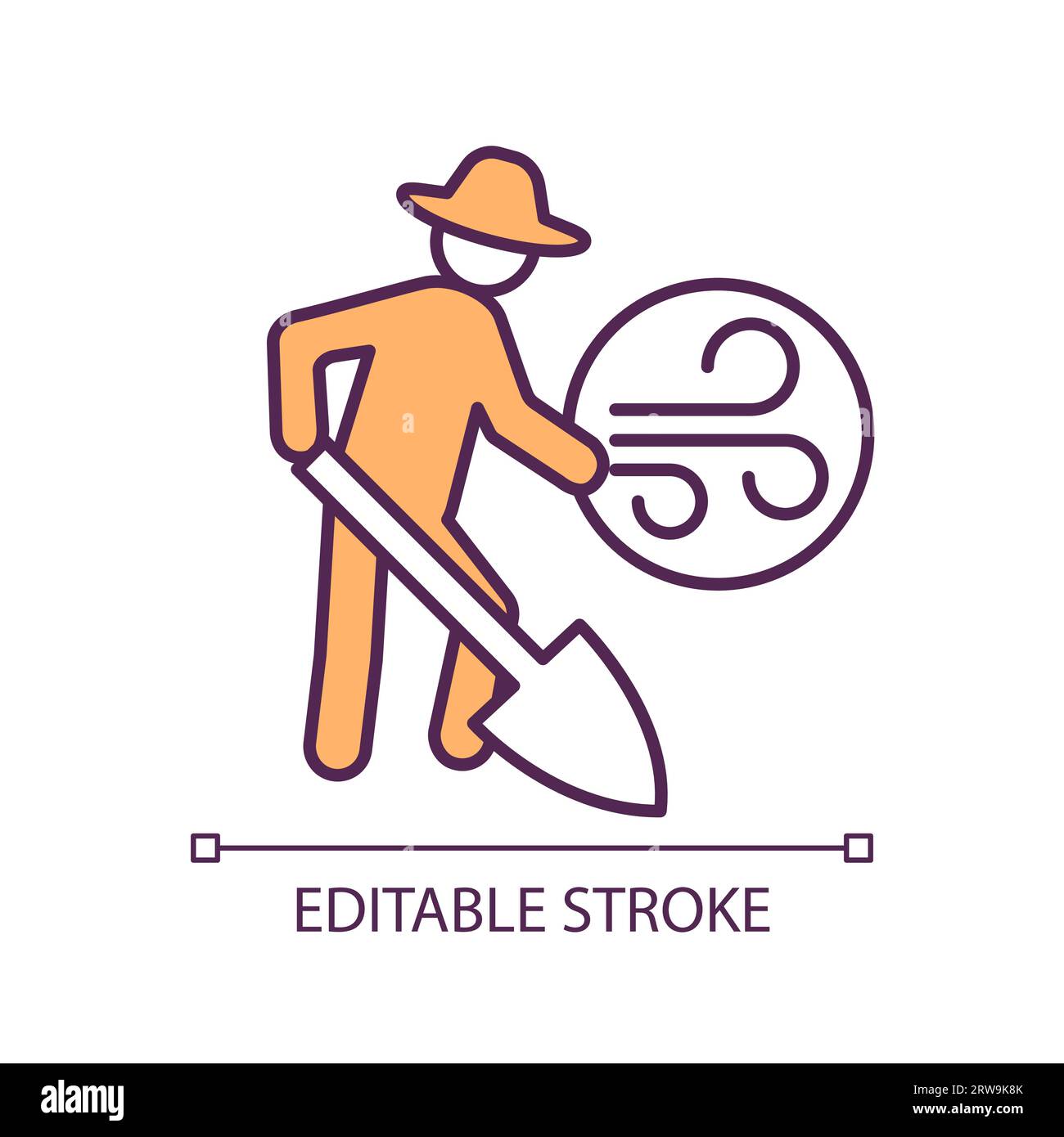 Outdoor work RGB color icon Stock Vector Image & Art - Alamy